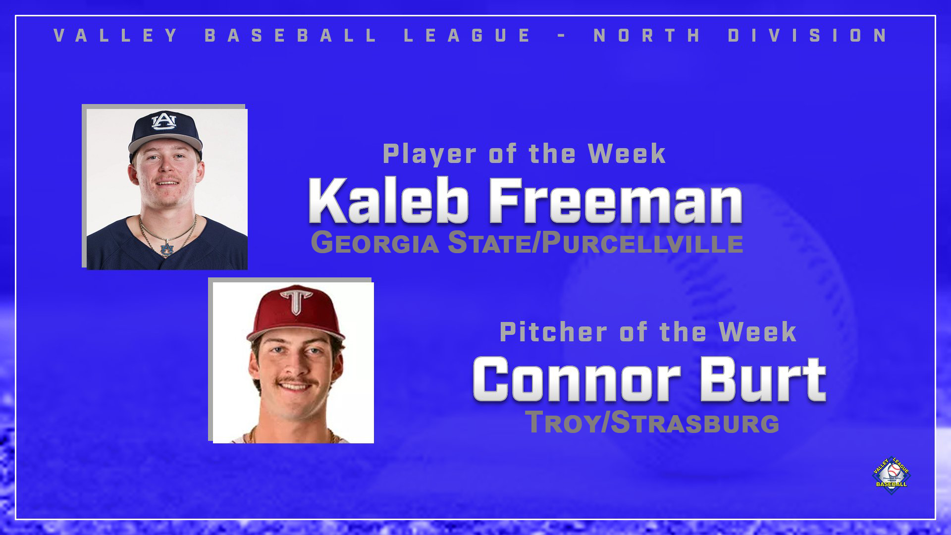 Cannons Freeman, Strasburg's Burt Take North Honors - Valley League ...