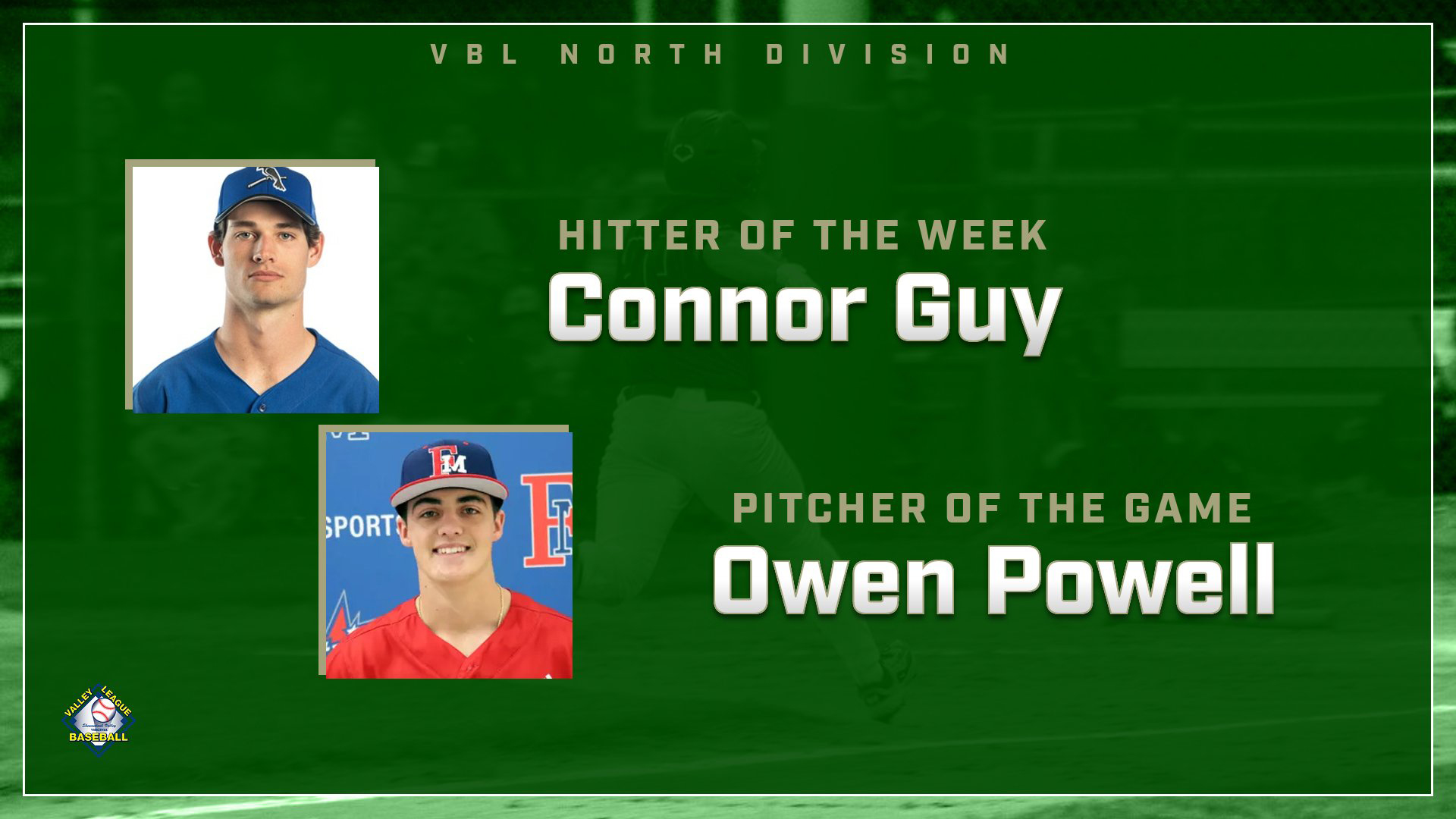 Royals Sweep Weekley Honors With Guy, Powell - Valley League Baseball